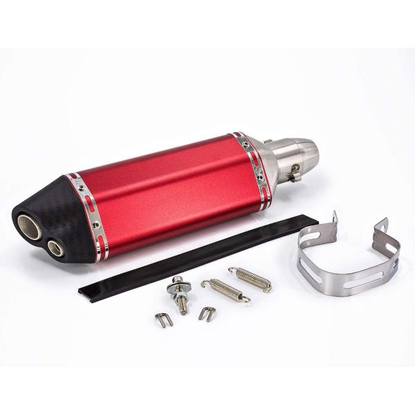 商品名bravedog Universal Carbon Fiber 1.5-2"" Inlet Motorcycles Scooters Exhaust Muffler Pipe with Removable DB Killer for ...