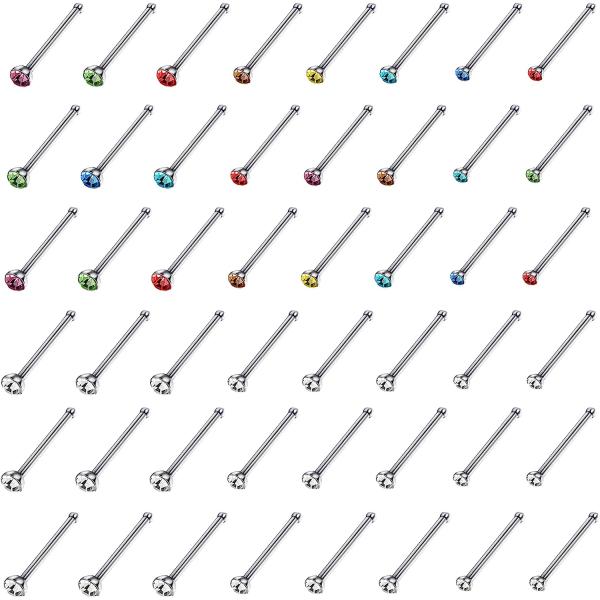 商品名THUNARAZ 60-120個 ステンレススチール ノーズスタッドリング ピアスピン ボディジュエリー 20G-22G 1.5mm 2mm 2.5mm, 金属THUNARAZ 120pcs Stainless Steel Nose ...