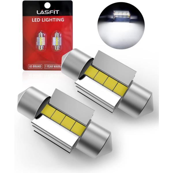 商品名LASFIT 31mm LED フェストーン 30mm DE3175 DE3021 6428 DE3022 DE3023 電球 カンバス エラーフリー 400LM 6000K 非常に明るい ドームマップドア インテリアドア トランク ...