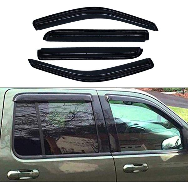 商品名Laprive Auto 4pc Sun/Rain Guard Window Deflector for 02-10 Explorer/Mountaineer 03-05 Aviator 4-Door Window Visorsブラン...