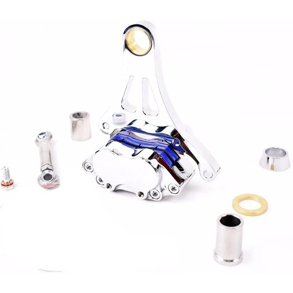 商品名Springer Front End Brake Caliper Kit Left Side CHROME DNA Harley for 11.50"" disc 1984'-1999' applicationブランド：DNA Spe...