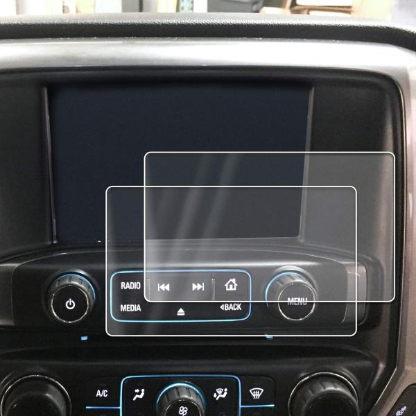 商品名Red Hound Auto 2014-2018 シボレー/GMC シルバラード/シエラ MyLink スクリーンセーバー 2ピース カスタムフィット 見えない高透明度タッチディスプレイプロテクター最小化指紋 8インチCompatib...