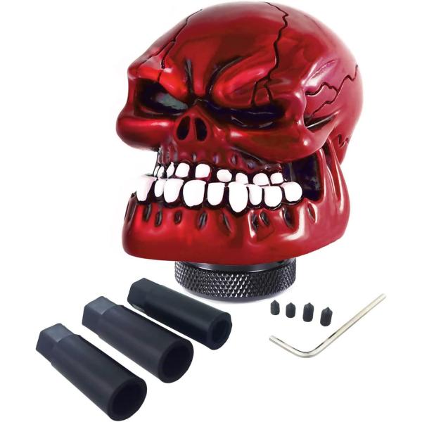 商品名Arenbel Skeleton Shifter Knobs Skull Gear Lever Handle Car Shift Head Fit Most Manual Automatic Transmission, Redブランド...
