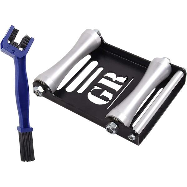 商品名GRAND PITSTOP オートバイ ホイール クリーニング スタンド - パドック スタンド交換用 - タイヤ クリーニング &amp; チェーン潤滑用ホイール ローラー スタンド - GRoller (L (バイク < 6...