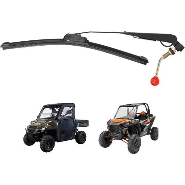 商品名Kemimoto UTV Windshield Wiper Kit Hand Operated Manual Windshield Wiper for Hard Coated Or Glass Windshields Compatib...