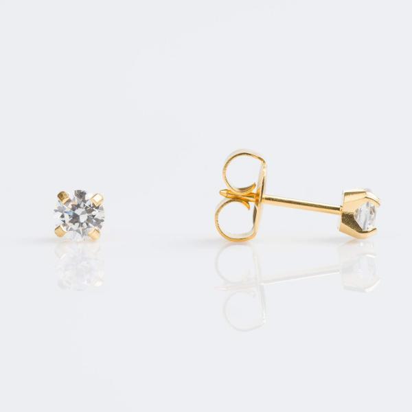 商品名機密スタッドイヤリングゴールドメッキ4 mm cubic-zirconiaSTUDEX Sensitive Cubic Zirconia Stud Earrings 4mm | Hypoallergenic and Nickel Sa...