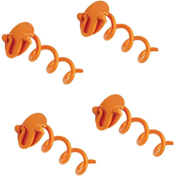 商品名8 ""渦Foldingリングスパイラルアンカー Pack of 4 ANCHFR8-ORG-R 4Liberty Outdoor ANCFR16-ORG-R Folding Ring Spiral Ground Anchor, 8-...