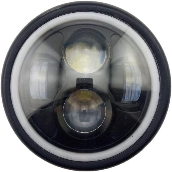 商品名TASWK Motorcycle Black 6.5"" Headlight Angel Eye Projection Headlights Blackブランド：TASWK商品サイズ：高さ：5 cm横幅：5 cm奥行：10 cm重量：...