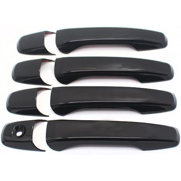商品名NINTE Door Handle Cover for 2011-2019 Ford Explorer &amp; 2012-2014 Ford Edge|4 Dr Gloss Black Covers NO Passenger Ke...