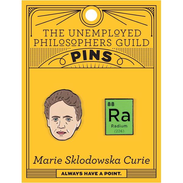 商品名マリーキュリーとラジウムエナメルピンセット - 2色の金属ラペルピンMarie Curie and Radium Enamel Pin Set - Strong Rubber Backing Claspsブランド：The Unempl...