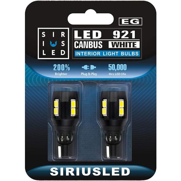 商品名SIR IUS LED 921 LED Reverse Backup Trunk Light Bulb for Car Truck Canbus error free Super Bright 3030 SMD Xenon White...