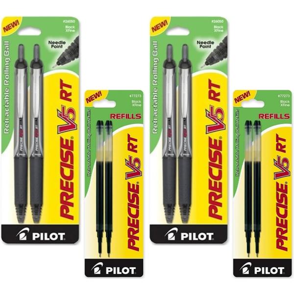 商品名Pilot Precise v5 RT格納式Rolling Ball Pens, Extra Fine Point,ブラックインク, 6ペン 4-Pack/BundlePilot Precise V5 RT Retractable R...