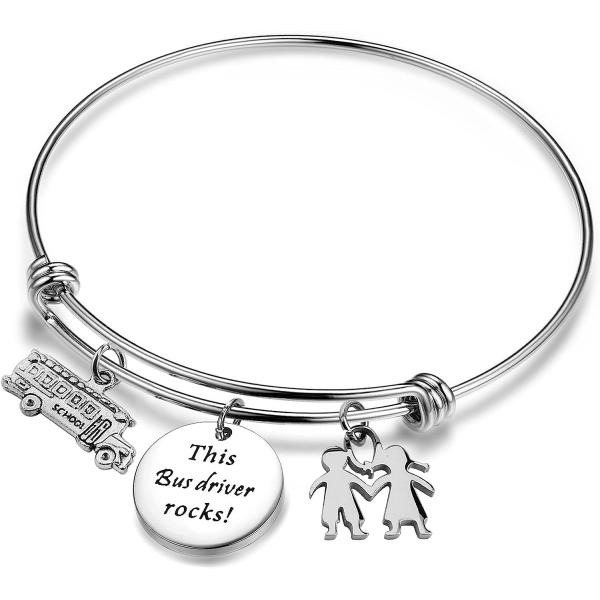 商品名ensianthバスドライバブレスレットこのバスドライバRocksジュエリーEnd of Yearギフト学校のバスチャームENSIANTH Bus Driver Bracelet This Bus Driver Rocks Jewel...