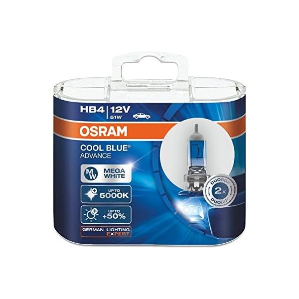 商品名Osram 9006 HB4 12V 51W 5000K 9006CBA クールブルーアドバンス 車用電球 ハロゲンヘッドランプ 2XOSRAM 9006 HB4 12V 51W 5000K 9006CBA Cool Blue Adv...