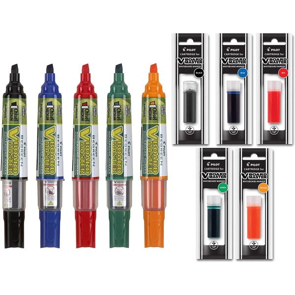 商品名Pilot BeGreen Dry Erase Marker Assorted 5pk Plus 1 Refill For Each Marker (5 Refills in Total)ブランド：PILOT商品サイズ：Markers...