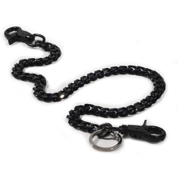 商品名Ruth&amp;Boaz 六角チェーン ステンレススチール キーチェーン ウォレットチェーン US サイズ: 13"" カラー: ブラックRuth&amp;Boaz Hexangular chain Stainless Steel ...