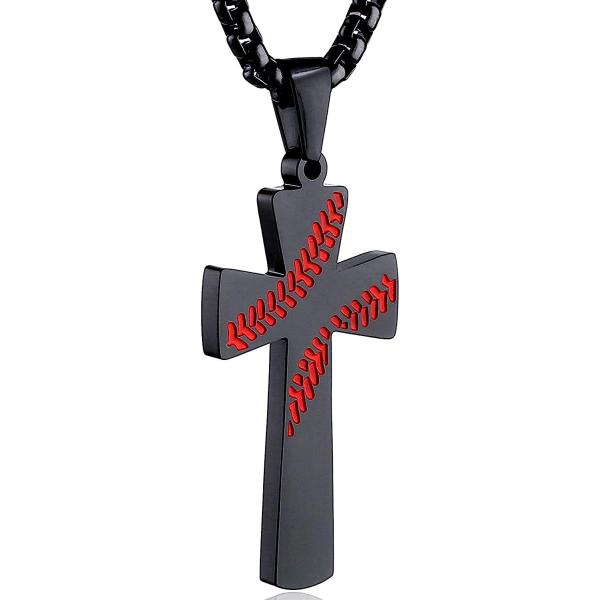 商品名YOUFENG クロスネックレス メンズ レディース ボーイズ アスリート クロスペンダント スポーツ ステンレススチール 野球バットYOUFENG Baseball Cross Necklace for Boys Men I CAN...