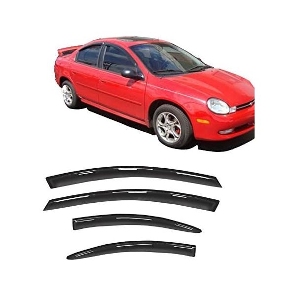 商品名Gldifa スモークウィンドウバイザー 2000-2005 Dodge Neon Sun/Rain Guard ウインドディフレクター 4個 WV-100Gldifa Smoke Window Visors Compatible w...
