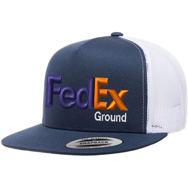 商品名Caprobot iD カスタム刺繍 FedEx Ground パープルオレンジ スナップバックハット ミッドクラウン ベースボールキャップ One Size ブルーCustom Embroidered FedEx Ground Pu...