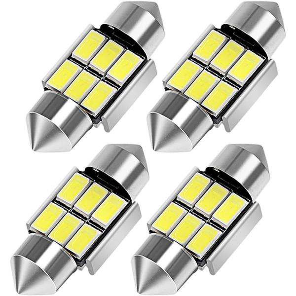 商品名TORIBIO 31mm LED Bulbs 6000K Pure White Bright Interior Car Lights Error Free CANBUS 6-SMD 5730 Chipsets 3175 Festoon...