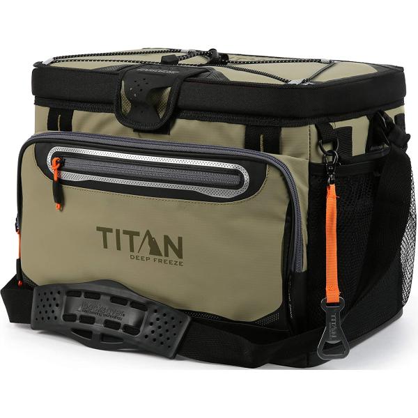 商品名アークティックゾーンタイタンディープフリーズ30缶ジッパーレスハードボディクーラー、モスArctic Zone Titan 30 Can Zipperless Cooler - Deep Freeze Insulation, Hard...