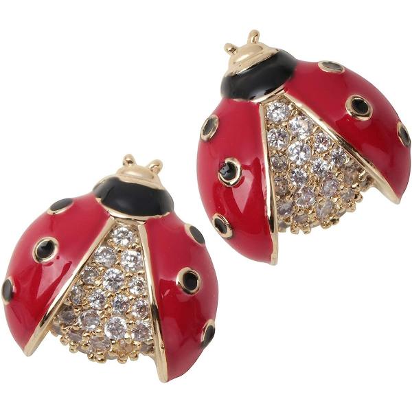 商品名Hiddleston てんとう虫 スタッドピアス 虫 チャーム コスチューム ベビー ブラック スポット てんとう虫 ジュエリー アクセサリー レディース ティーン ガールズLadybug Stud Earrings Bug Char...
