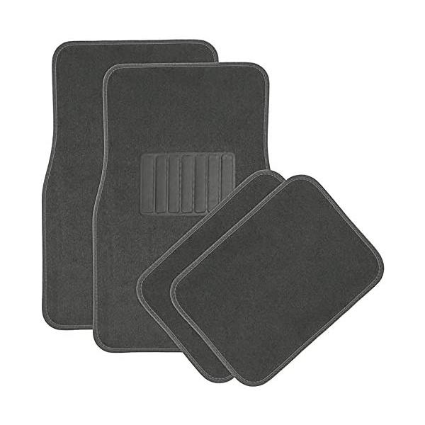 商品名Motorup America カーペットフロアマット 4枚セット グレー ハワイアンフラワーMotorup America Auto Floor Mat Set - Fits Select Vehicles Car Truck Va...