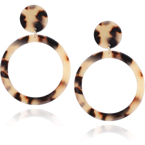 商品名アクリルイヤリング レディース ガールズ ステートメント 幾何学模様 イヤリング 樹脂 アセテート ドロップ ダングルピアス モットル フープピアス ファッションジュエリーAcrylic Earrings For Women Girl...