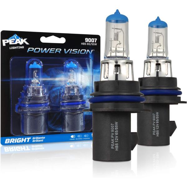商品名PEAK Power Vision 自動車用 高性能 9007/HB5 65/55W ヘッドライト (2パック)PEAK Power Vision Automotive High Performance 9007/HB5 65/55W...