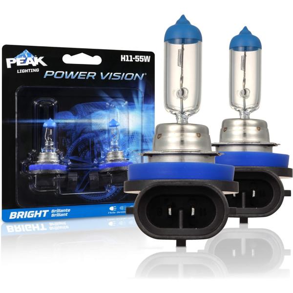 商品名PEAK Power Vision 自動車ハイパフォーマンス H11 55W ヘッドライト(2パック)PEAK Power Vision Automotive High Performance H11 55W Headlights (...