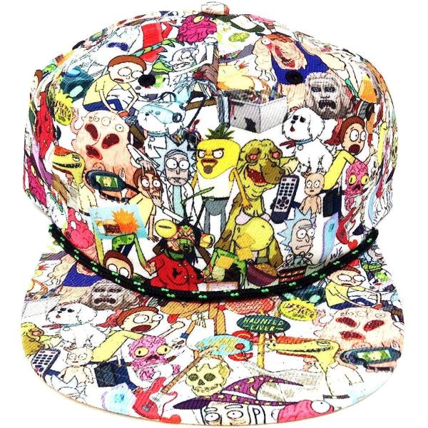 商品名リック&amp;モーティ キャラクター 昇華プリント スナップバックRick &amp; Morty Characters Sublimated All Over Print Snapbackブランド：Bioworld商品サイズ：On...