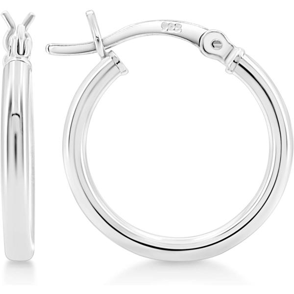 商品名KEZEF (ケゼフ) フープピアス .925 スターリングシルバー ピアス フープイヤリング チューブクリックトップ ピアス レディース メンズ 2mm 直径サイズ 22mmKEZEF 925 Sterling Silver Hoo...