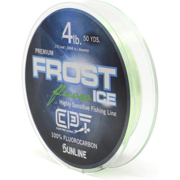 商品名Clam Frost Ice Fluoro Metered 110ヤード。Clam Corporation 10963 CPT Frost Fluorocarbon 3lb Metered (Chartreuse/Clear) 50,...