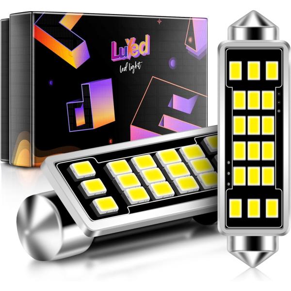 商品名LUYED 1280 Lumens Extremely Bright 3020 18-EX Chipsets 1.6 inches 41mm 569 578 211-2 212-2 LED Bulbs Used For Dome li...