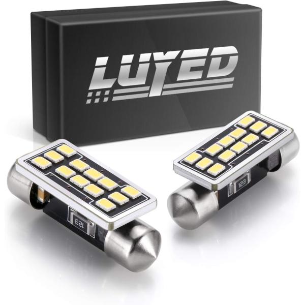 商品名LUYED 2 X 680 Lumens Extremely Bright 3020 12-EX Chipsets 1.4 inches 36mm 6418 DE3423 DE3425 LED Bulbs Used For Dome ...