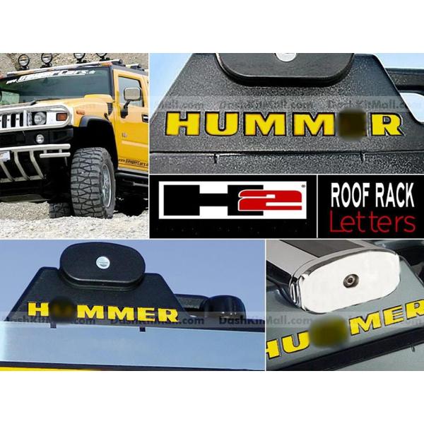 商品名SF Sales USA - イエロールーフラック文字 ハマーH2ラックインサート デカールではありません (4個セット)SF Sales USA - Yellow Roof Rack Letters Compatible with ...
