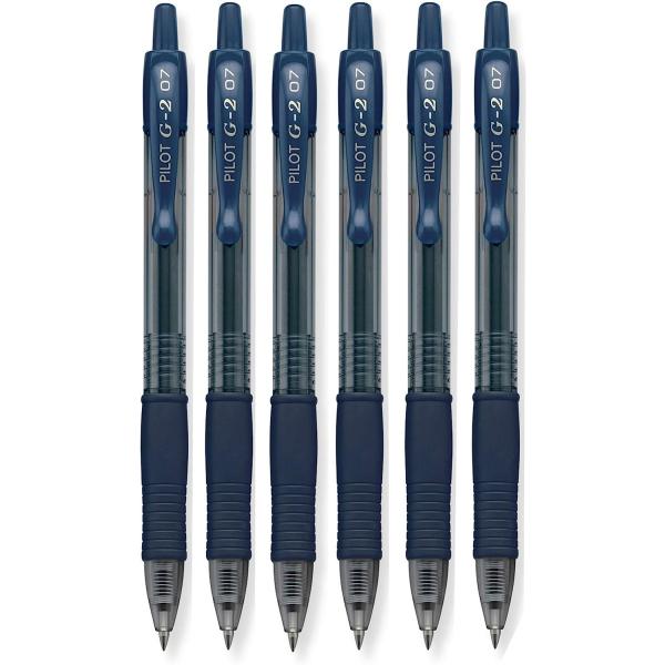 商品名Pilot G2 Retractable Premium Gel Ink Roller Ball Pens Fine Pt, Navy Blue, Pack Of 6ブランド：PILOT商品サイズ：6 Count (Pack of 1...