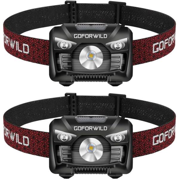 商品名GOFORWILD 2 Pack of Rechargeable Headlamp, 500 Lumens Head lamp with Red Light and Motion Sensor Switch, Perfect for ...