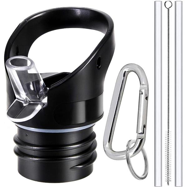 商品名Hydro Flask(ハイドロフラスク)標準口用ストロー蓋 シンプルでモダンなアセント蓋 ストロー付き改良された交換用キャップ 1.9インチ口 18オンス 21オンス 24オンス 断熱ウォーターボトル フリップトップ (A-1パック...