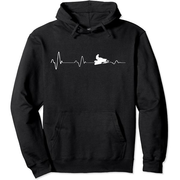 商品名Snowmobile Heartbeat Hoodie - EKG Pulse Snowmobiling Braap Pullover Hoodieブランド：Funny Snowmobile Pullover商品サイズ：Small高さ...