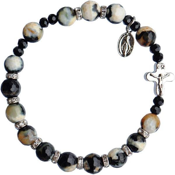 商品名ゼブラジャスパー 8mm ロザリオブレスレットZebra Jasper 8mm Rosary Braceletブランド：SINECERA商品サイズ：8 inch高さ：1.7 cm横幅：6.5 cm奥行：9.5 cm重量：1696 g商...