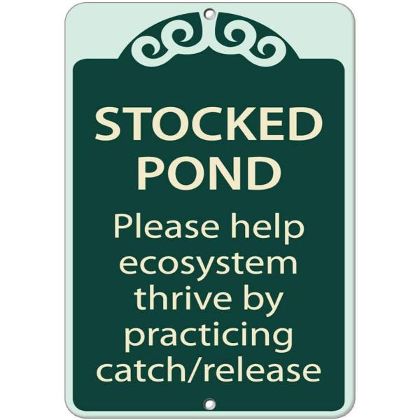 商品名Stocked Pond Please Help Ecosystem Activity Sign Park Signs Vinyl Sticker Decal 8""ブランド：Vision Signs商品サイズ：商品番号：色：素材：V...