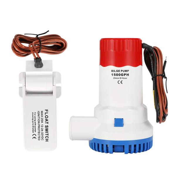 商品名AIRTAK Bilge Pump for Boat DC12V 1500GPH Small Bilge Pump 12 Volt Electric Water Pump Low Noise with The Switchブランド：A...