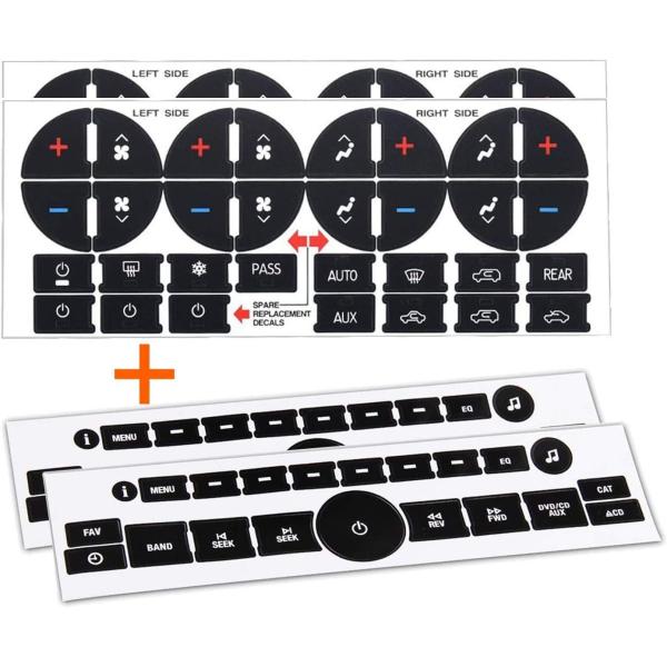 商品名TraderPlus 交換用ACコントロールダッシュボタンステッカー 4枚セット SUV/トラック用TraderPlus 4PCS Replacement AC Control Dash Button Stickers for SUV...