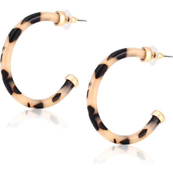 商品名MOLOCH フープピアス レディース ステートメント アクリル オープンフープピアス ボヘミア べっ甲 スタッド ダングルイヤリング ファッションジュエリーHoop Earrings For Women Statement Acry...