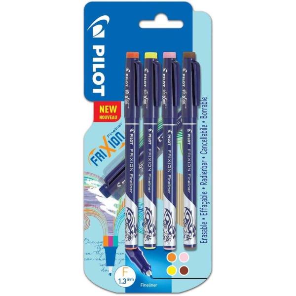 商品名Pilot Frixion Erasable Fineliners Pack of 4 Orange/Yellow/Pink/Brown, 3131910540588ブランド：PILOT商品サイズ：高さ：1.3 cm横幅：9 cm奥行...