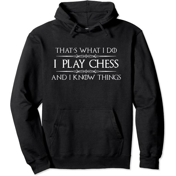 商品名Chess Player Gifts - I Play Chess and I Know Things Funny Pullover Hoodieブランド：Chess Player Gear商品サイズ：Small高さ：12.7 cm横...
