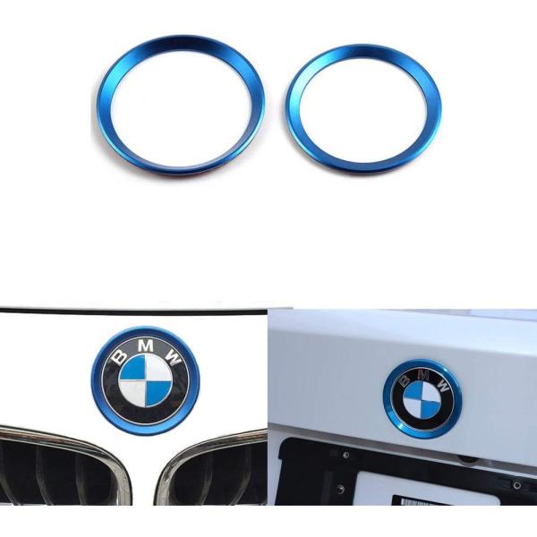 商品名DEMILLO カーフロント リア ロゴ デコレーション カバー リング トリム フード エンブレム リング 2013-2016 BMW 3 シリーズ 320Li 328Li 316/BMW 4 シリーズ M3 M4用 ブルー BM-...