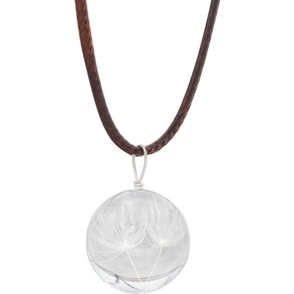 商品名CHOROY タンポポポネックレス 本物のタンポの種 はめ込み クリスタルボールネックレス ドライプレスフラワーペンダントネックレス フラワー愛好家へのギフトCHOROY Dandelion Necklace Real Dandeli...