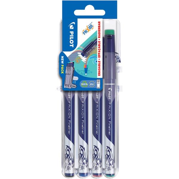 商品名PILOT FriXion Erasable Fineliner - Set of 4 - Black, Blue, Red, Green - Fine Pointブランド：PILOT商品サイズ：Fine高さ：1.2 cm横幅：5.6...
